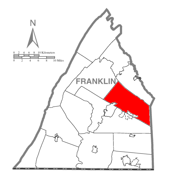 File:Map of Franklin County, Pennsylvania Highlighting Greene Township ...